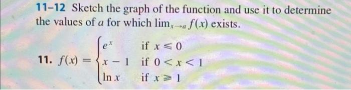 Solved 11 12 Sketch The Graph Of The Function And Use It To 