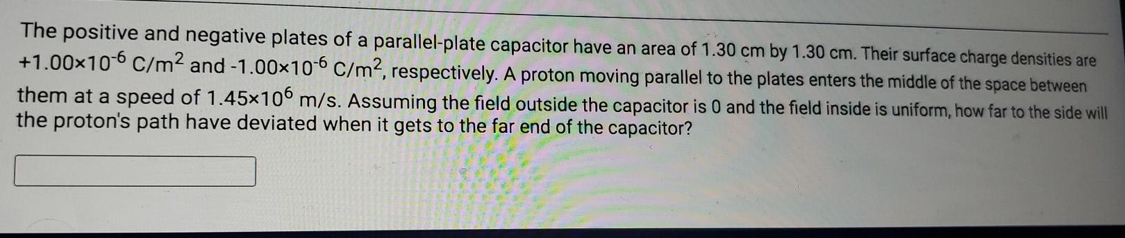 Solved The positive and negative plates of a parallel-plate | Chegg.com