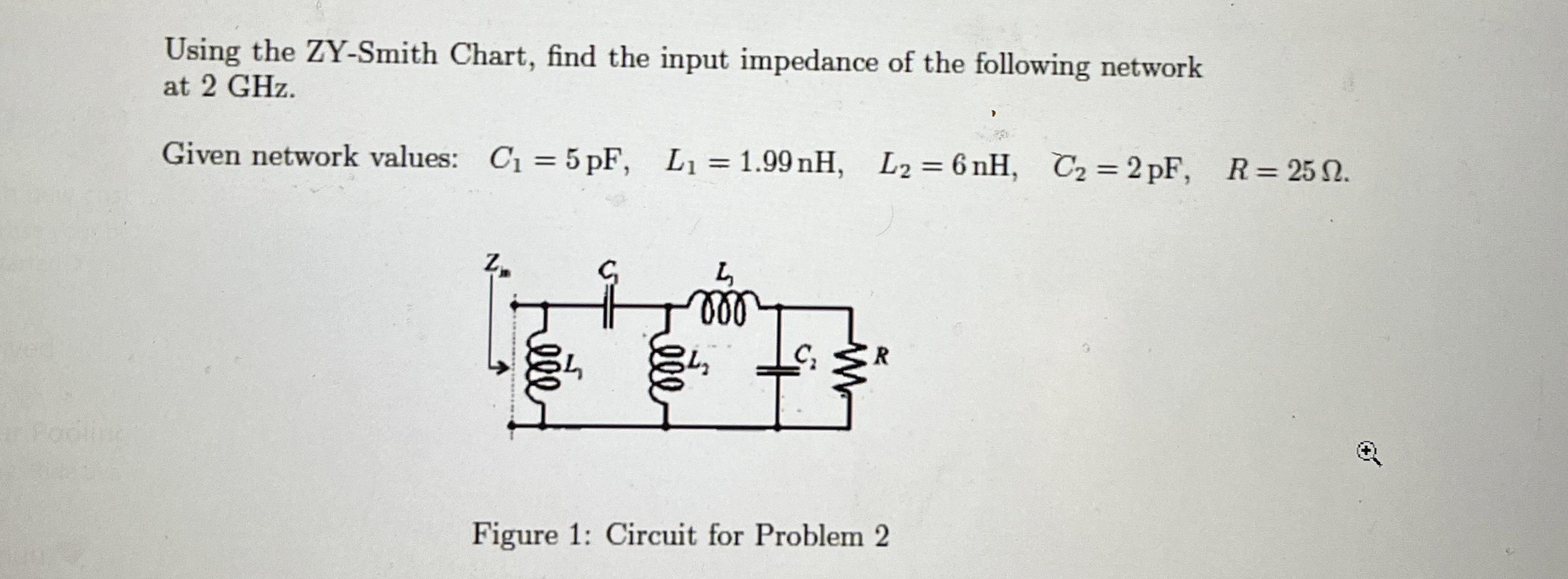 [Solved]: Using the ZY-Smith Chart, find the input impedance