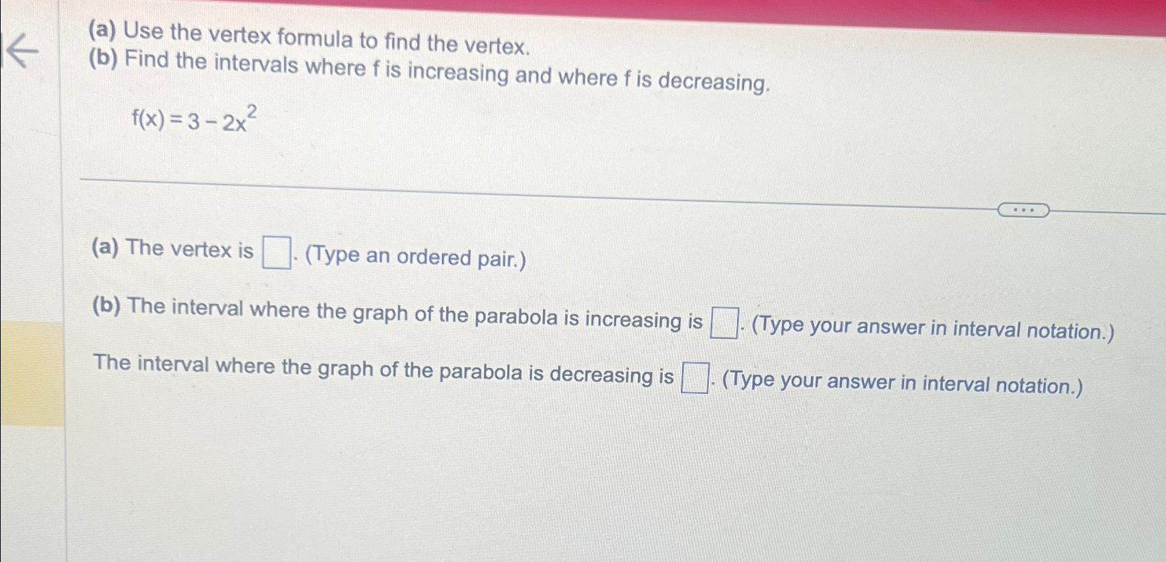 Solved (a) ﻿Use the vertex formula to find the vertex.(b) | Chegg.com