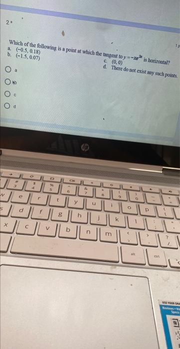 Solved a. (−0.5,0.18) d. There do not exist any such points. | Chegg.com