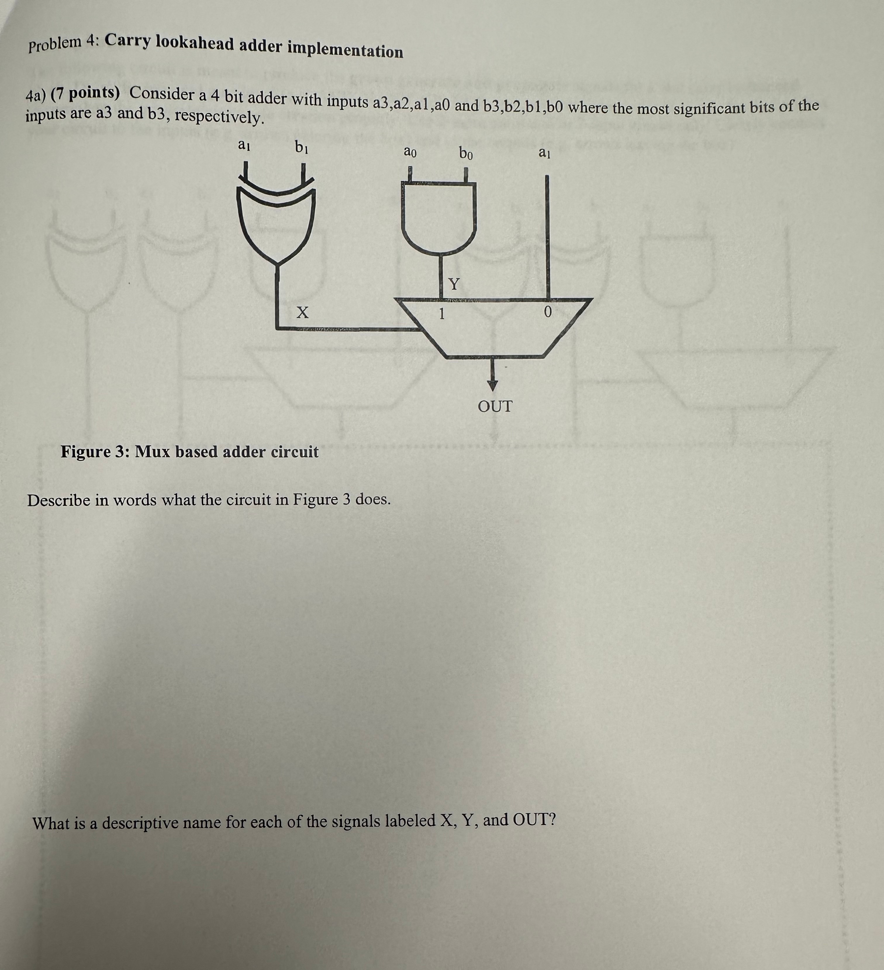 VLSI - ﻿Problem 4: Carry lookahead adder | Chegg.com