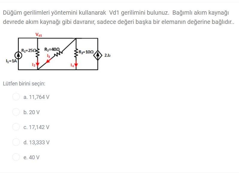 Solved Find the voltage Vd1 using the node voltages method. | Chegg.com