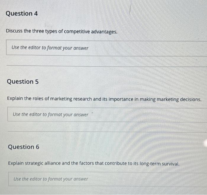 Solved Discuss the three types of competitive advantages. | Chegg.com