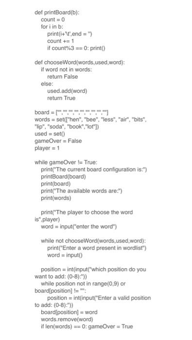 Solved Trying to solve for part 2 of the tic tac toe | Chegg.com
