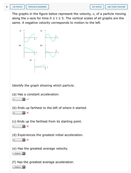 Solved 1/6 POINTS | PREVIOUS ANSWERS MY NOTES | ASK YOUR | Chegg.com Solved 1/6 POINTS | PREVIOUS ANSWERS MY NOTES | ASK YOUR | Chegg.com