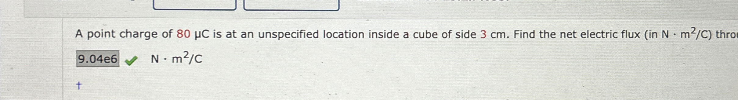 Solved A point charge of 80μC ﻿is at an unspecified location | Chegg.com