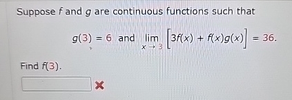 Solved Suppose f ﻿and g ﻿are continuous functions such | Chegg.com