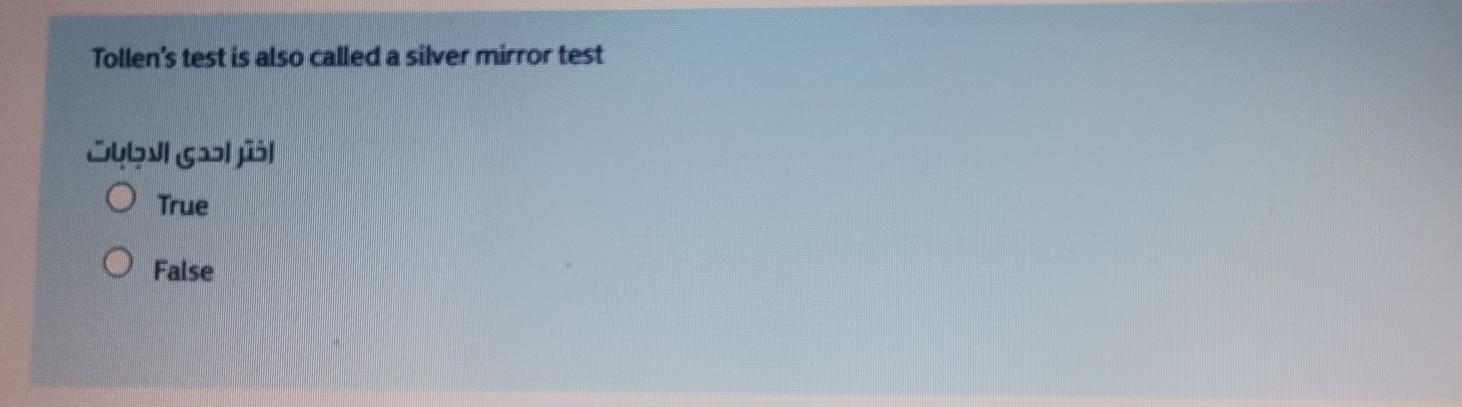 Solved Tollen's test is also called a silver mirror test | Chegg.com