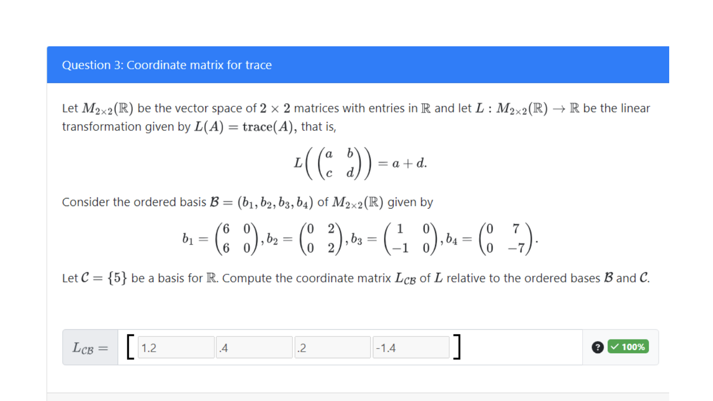 Solved let m be the vector space of 2 ﻿x 2 ﻿matrices Let | Chegg.com