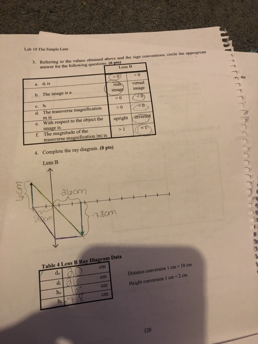 Solved Lab 10 The Simple Lens 3. Referring to the values | Chegg.com Solved Lab 10 The Simple Lens 3. Referring to the values | Chegg.com