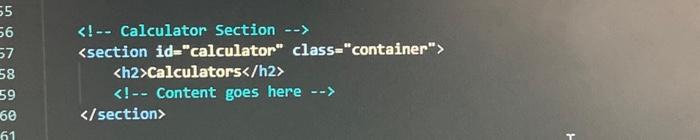 Solved i need a index.html code for this secction need a | Chegg.com
