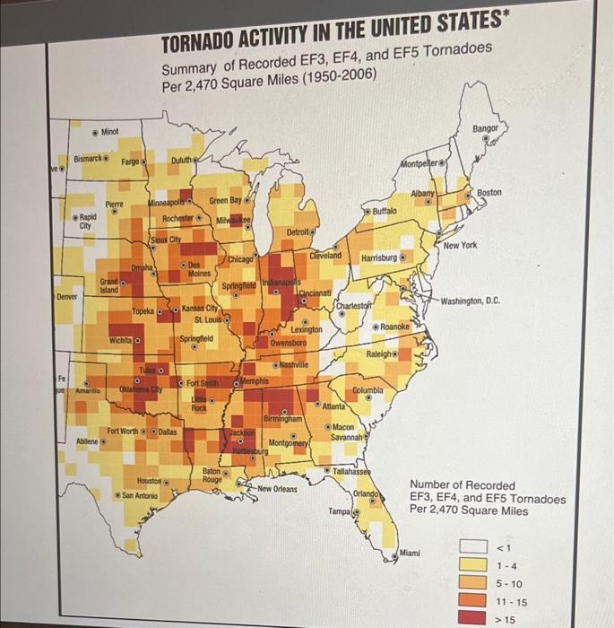 [Solved]: Every year, about 1000 tornados touch down in the