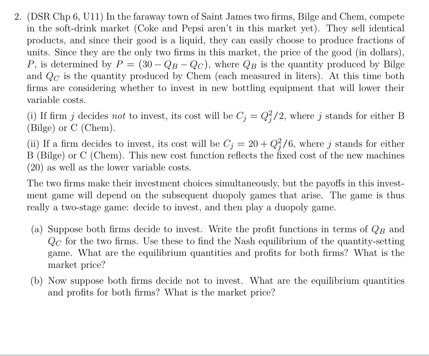 Solved (DSR Chp 6, ﻿U11) ﻿In the faraway town of Saint James | Chegg.com