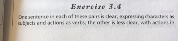 Exercise 3.2 THE Identify the subject, character, | Chegg.com