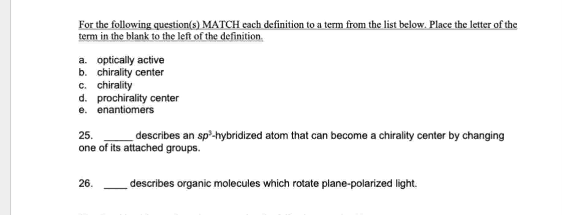 Solved For the following question(s) ﻿MATCH each definition | Chegg.com