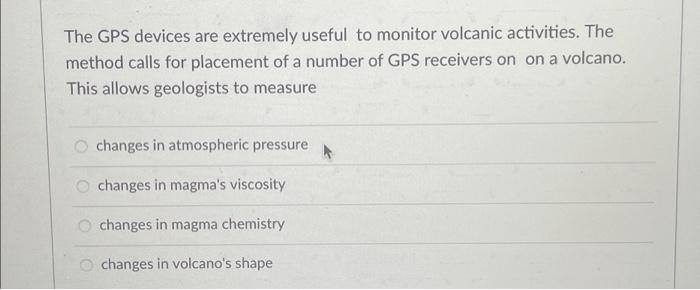 Solved The GPS devices are extremely useful to monitor | Chegg.com