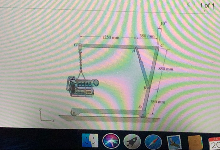 Solved The engine hoist is used to support the 210-kg | Chegg.com