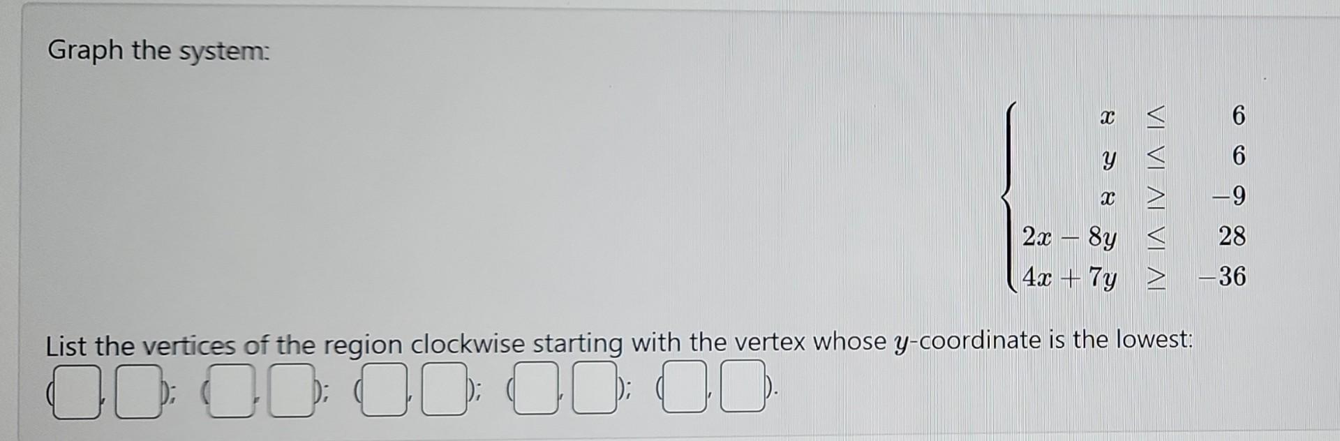 Solved list the vertices of the region clockwise starting | Chegg.com