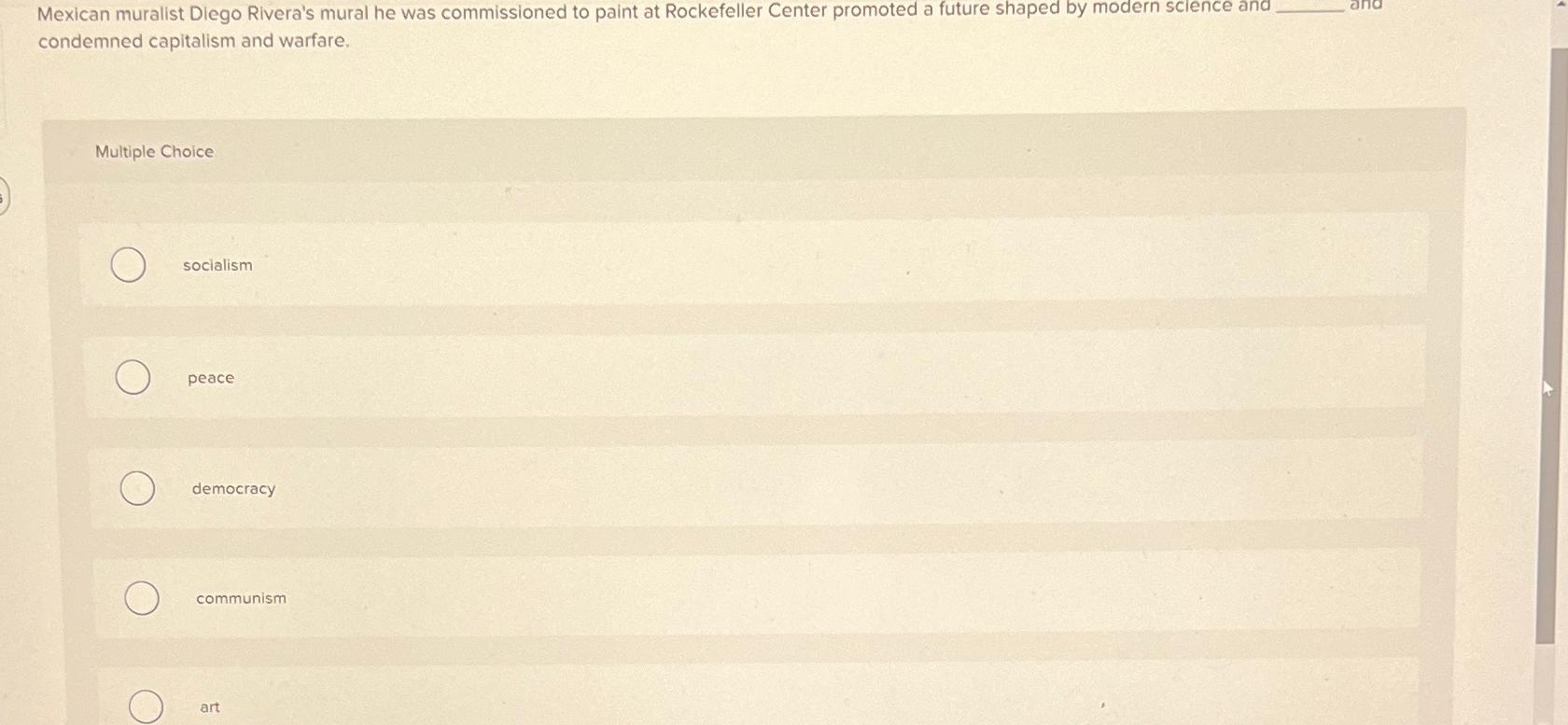 Solved Mexican muralist Dlego Rivera's mural he was | Chegg.com