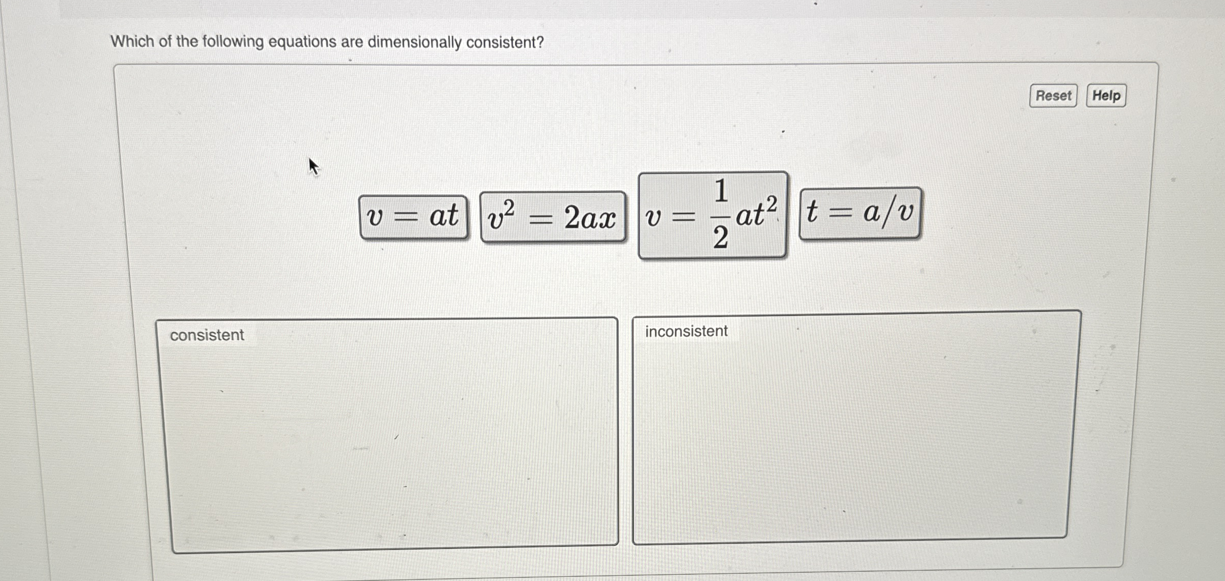 Solved Which of the following equations are dimensionally | Chegg.com