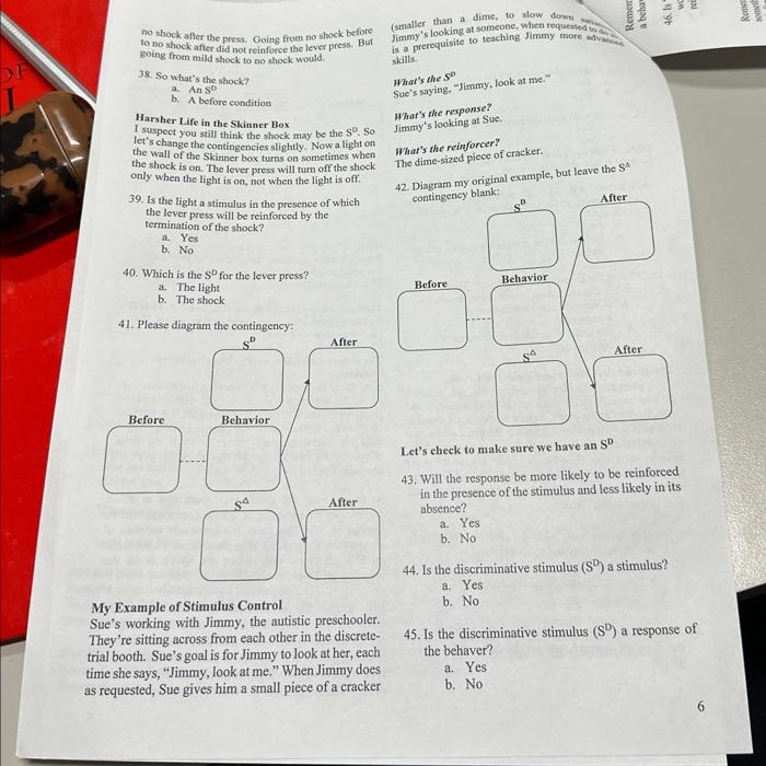 Solved Conceptual Work Sheets for Basic Stimulus Control | Chegg.com