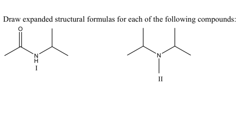 Solved Draw expanded structural formulas for each of the | Chegg.com