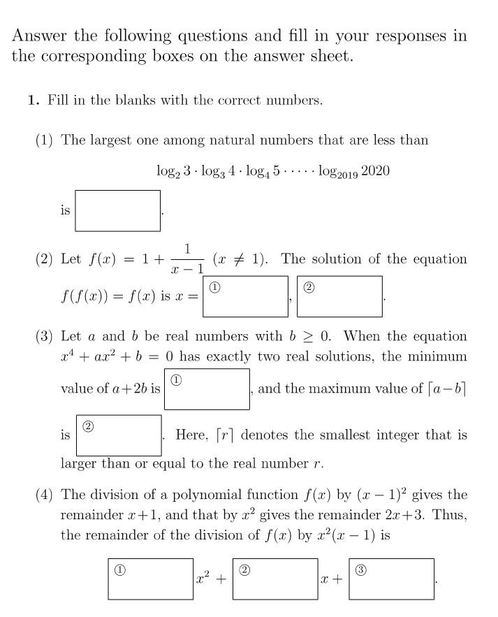 Solved Answer the following questions and fill in your | Chegg.com