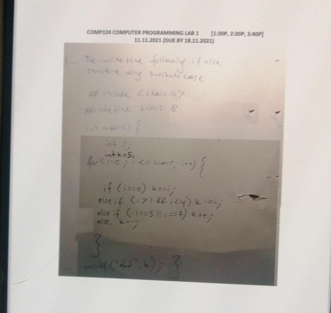 Solved COMP124 COMPUTER PROGRAMMING LAS 1 11.309, 2307, | Chegg.com