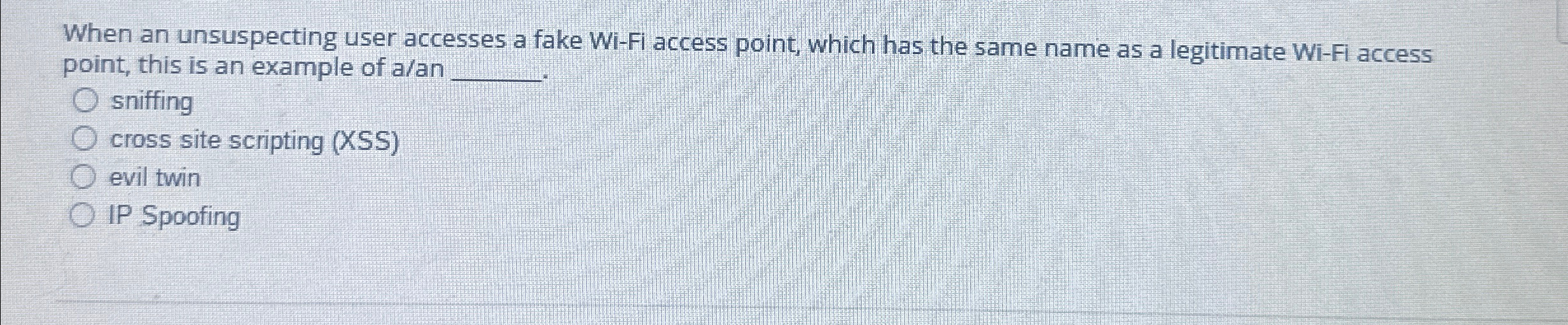 Solved When an unsuspecting user accesses a fake Wi-Fi | Chegg.com