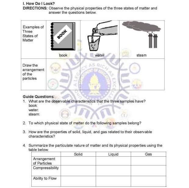 Solved Direction: Matter or not. Identify which are matter | Chegg.com