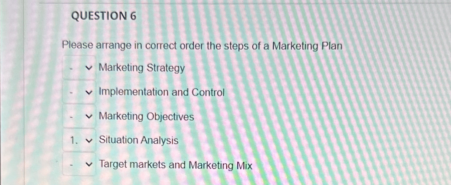 Solved QUESTION 6Please arrange in correct order the steps | Chegg.com