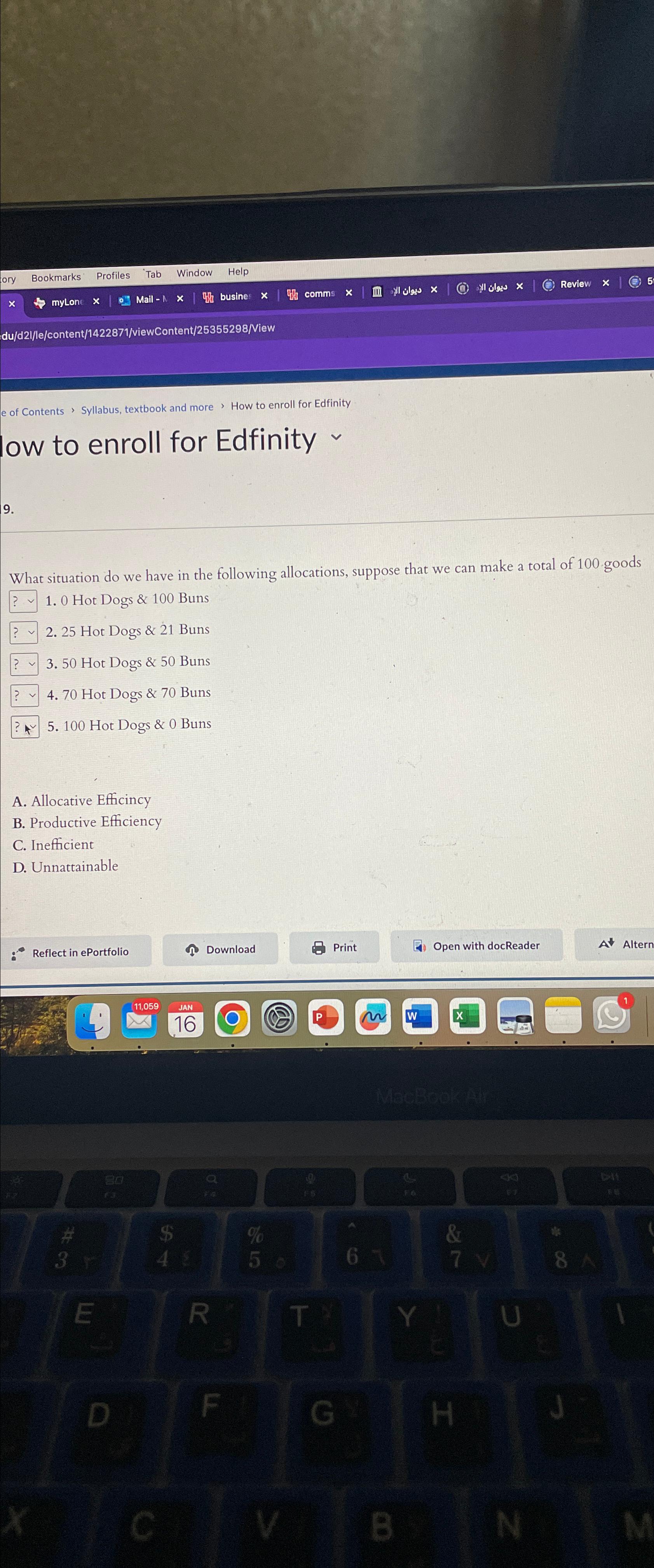 Solved low to enroll for EdfinityWhat situation do we have | Chegg.com