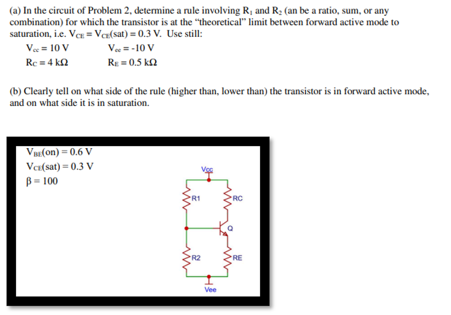 Solved 3.(a) ﻿In the circuit of Problem 2, ﻿determine a rule | Chegg.com