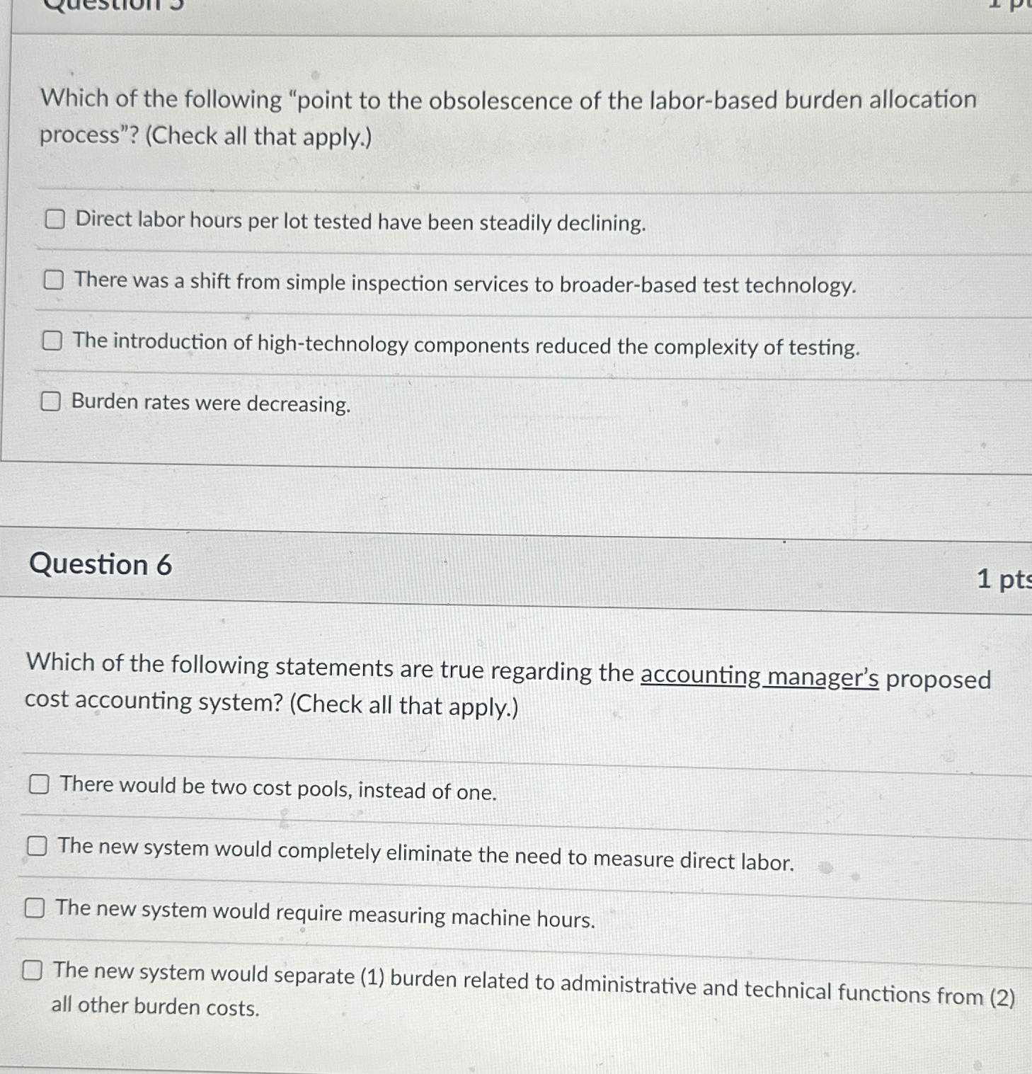 Solved Which of the following "point to the obsolescence of | Chegg.com