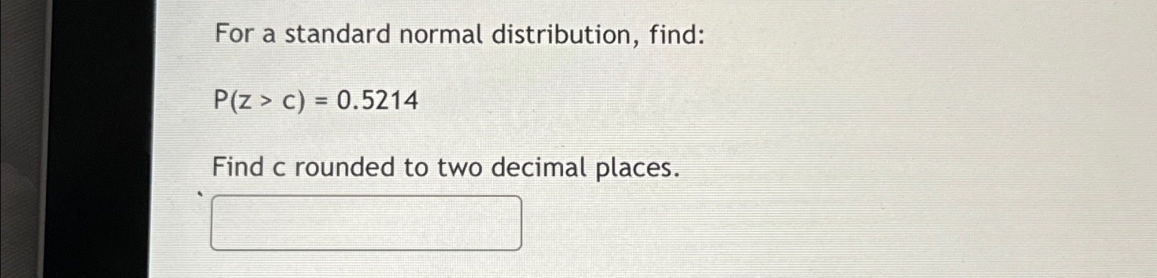 Solved For a standard normal distribution, | Chegg.com