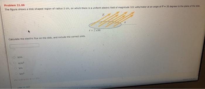 Solved Problem 21.06 The figure shows a disk-shaped region | Chegg.com