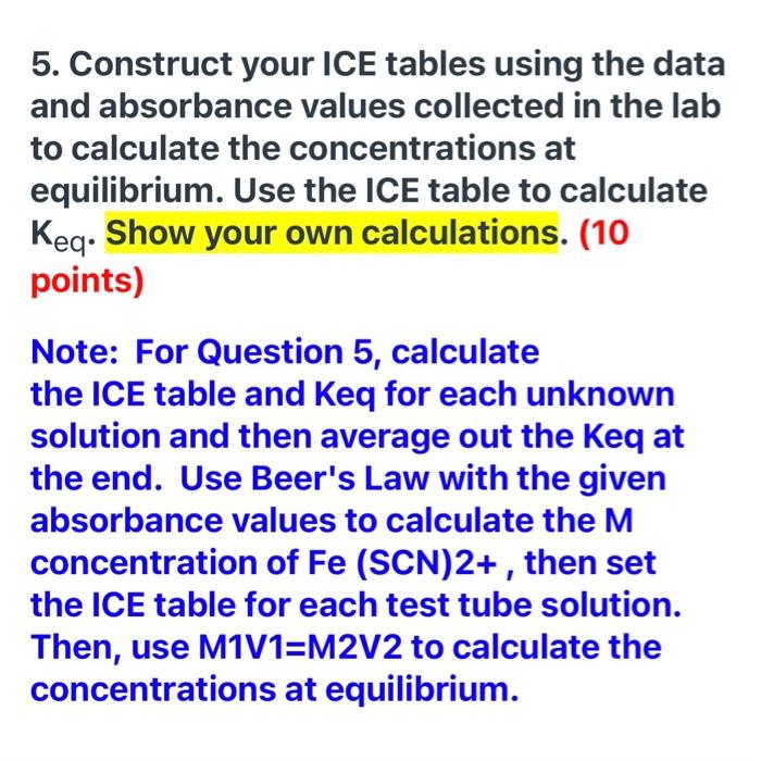 5. Construct your ICE tables using the data and | Chegg.com