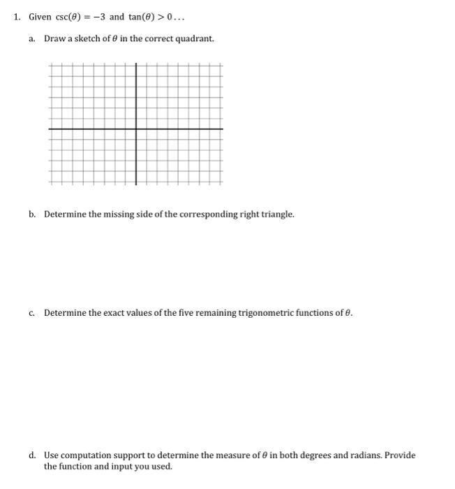 Solved Need help understanding how to get the trig functions | Chegg.com
