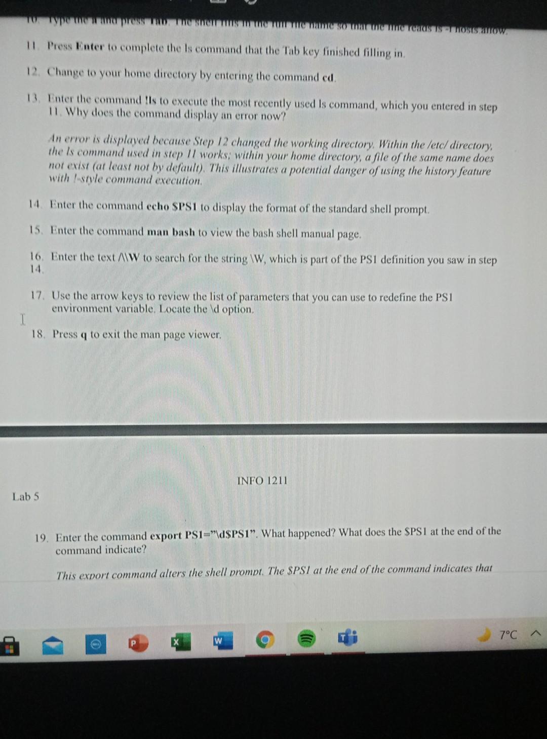 Solved INFO 1211 Name: /10 Part 1 In this activity you use | Chegg.com