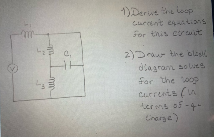 Solved 1) Derive the loop current equations for this circuit | Chegg.com