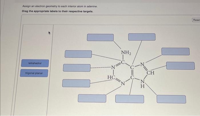 Solved Assign a molocular geometry to each interior atom in | Chegg.com