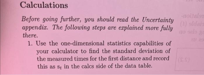 Sample Calculations - Show one calculation for ueˉ, | Chegg.com
