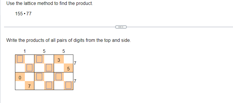 Solved Use the lattice method to find the | Chegg.com