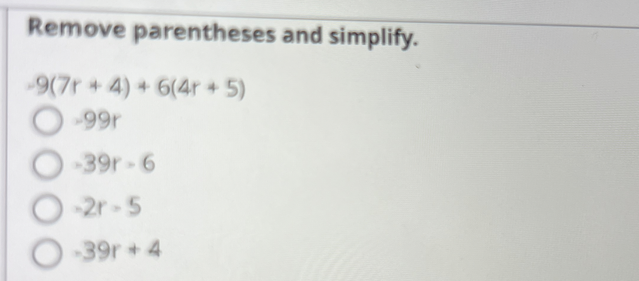 Solved Remove parentheses and | Chegg.com