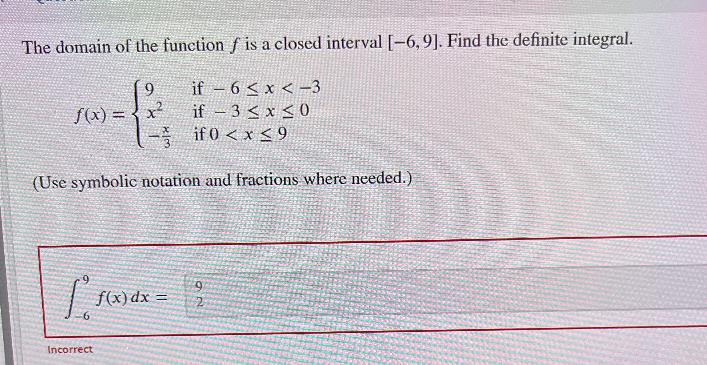 Solved The domain of the function f ﻿is a closed interval | Chegg.com