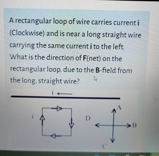 Solved A rectangular loop of wire carries currenti | Chegg.com