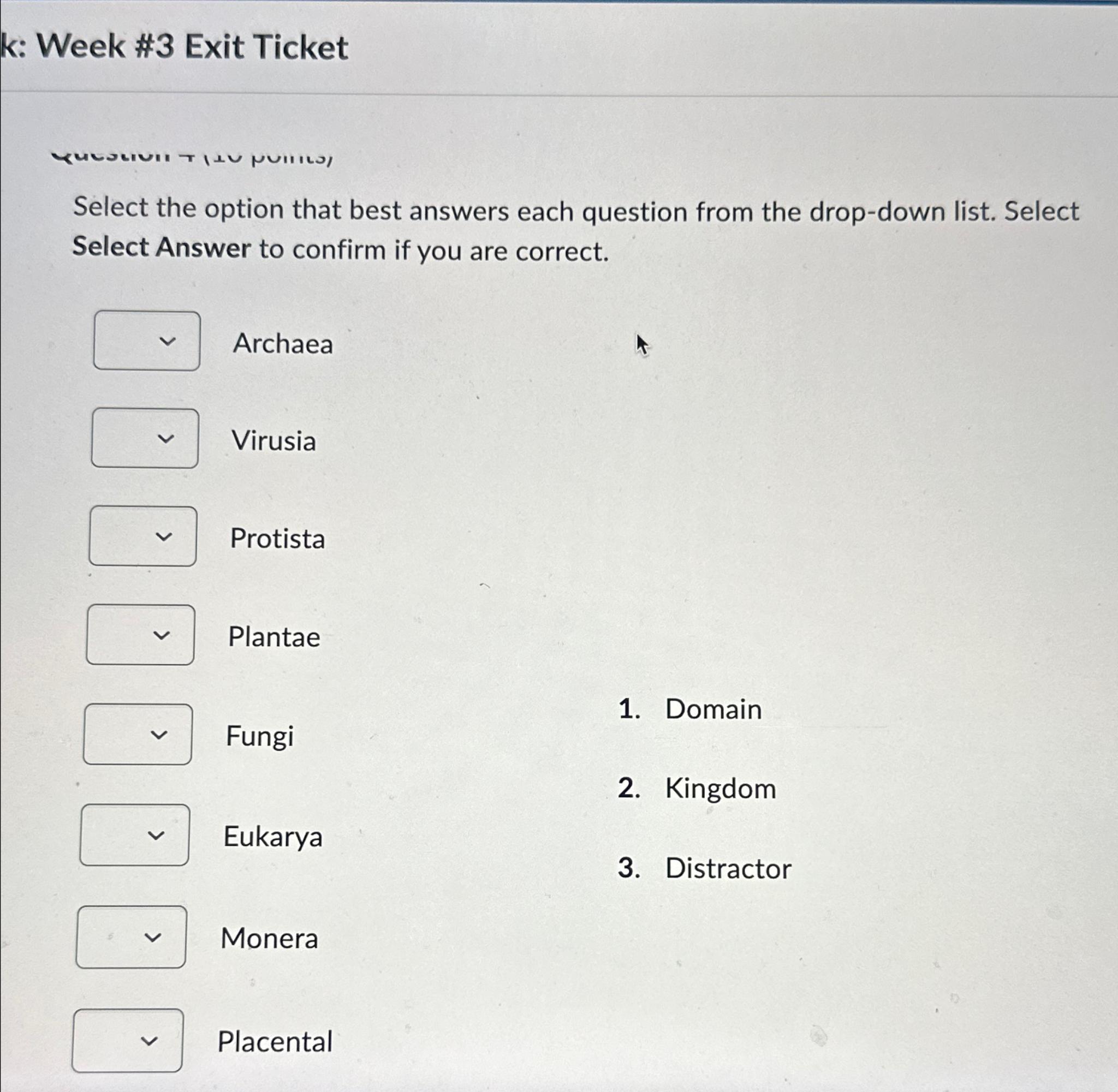 Solved Week #3 ﻿Exit TicketSelect the option that best | Chegg.com