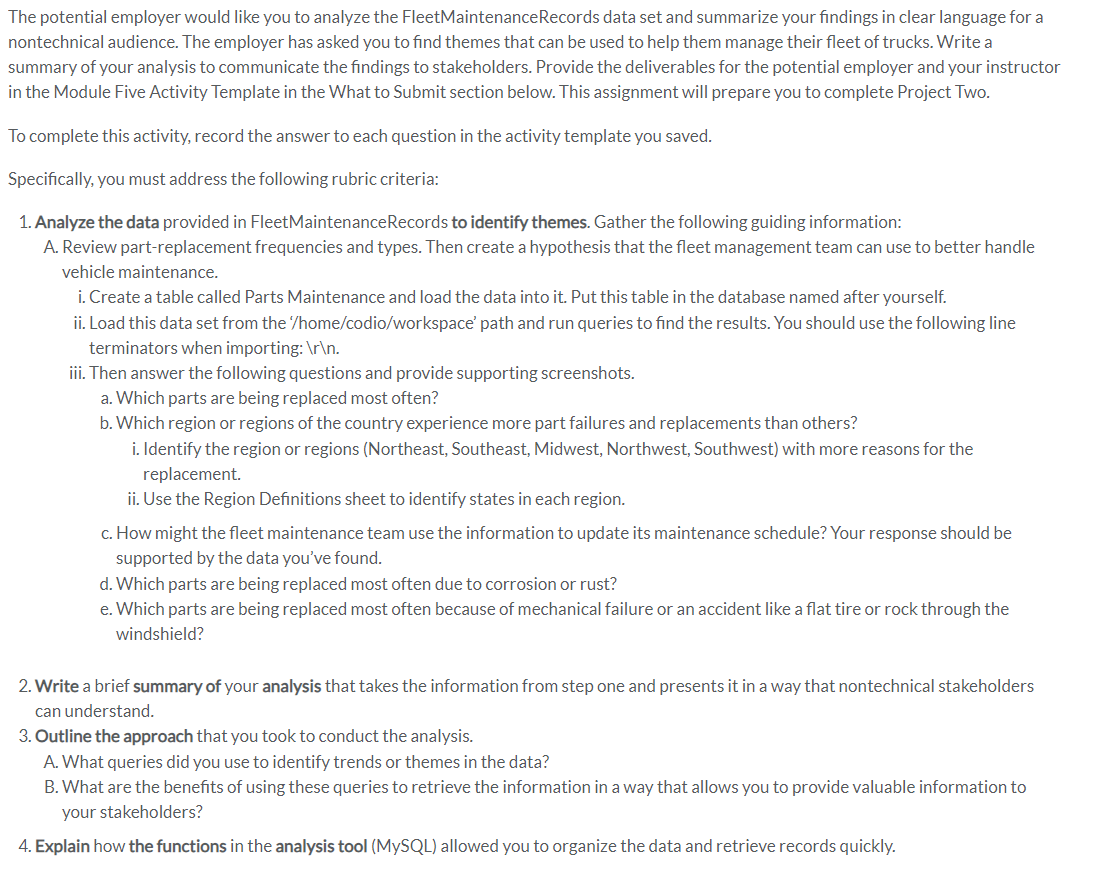 Solved Complete these steps as you work through the | Chegg.com