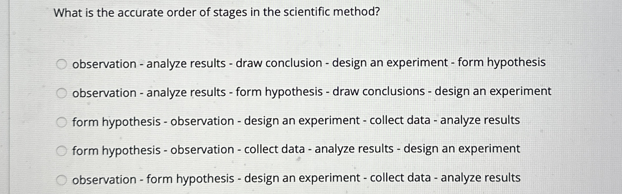 Solved What is the accurate order of stages in the | Chegg.com